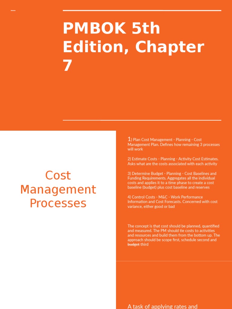 PMBOK 5th Edition, Chapter 7 | PDF | Business