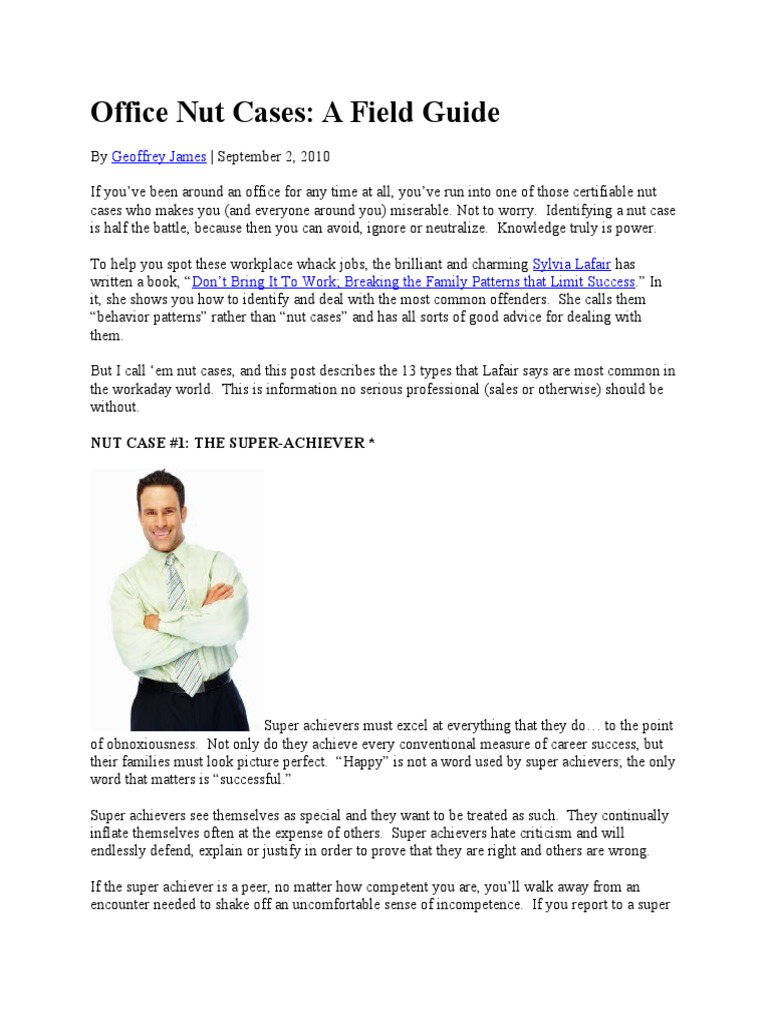 Office Nut Cases: A Field Guide: Geoffrey James | PDF | Professional ...