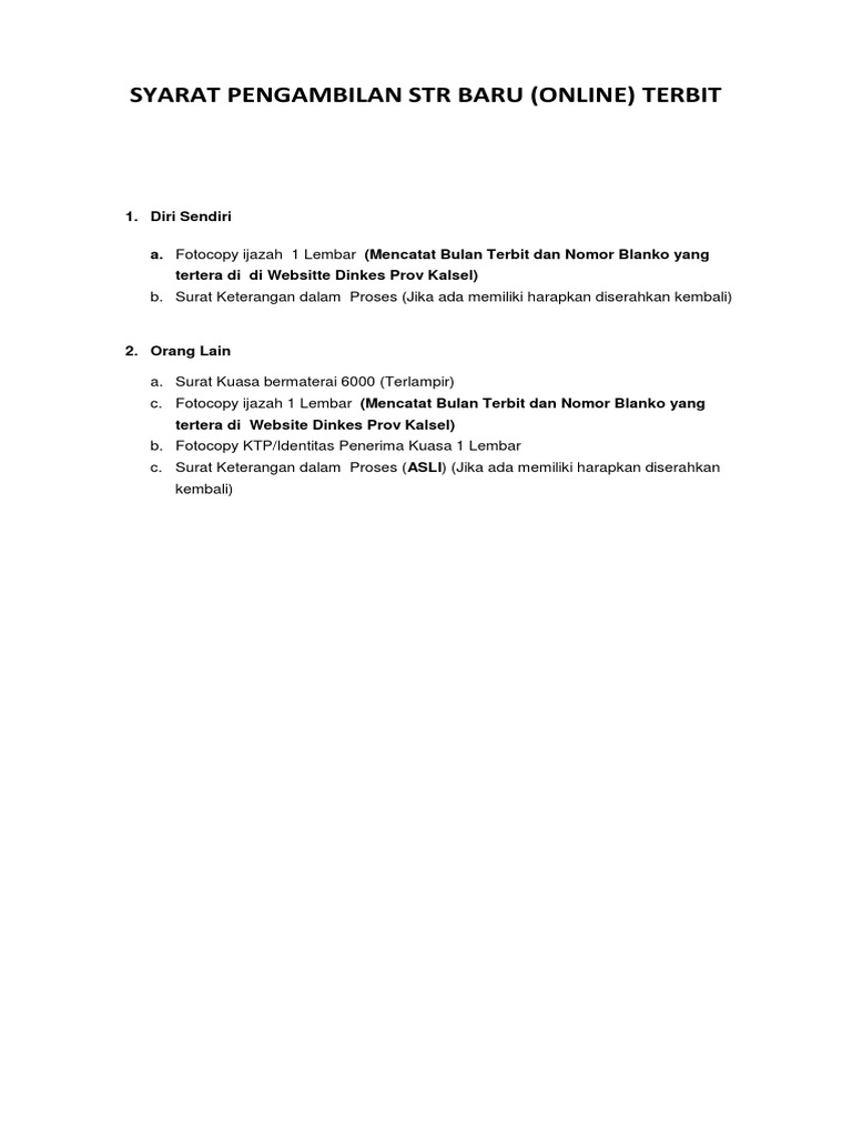 STR Baru (Online) | PDF