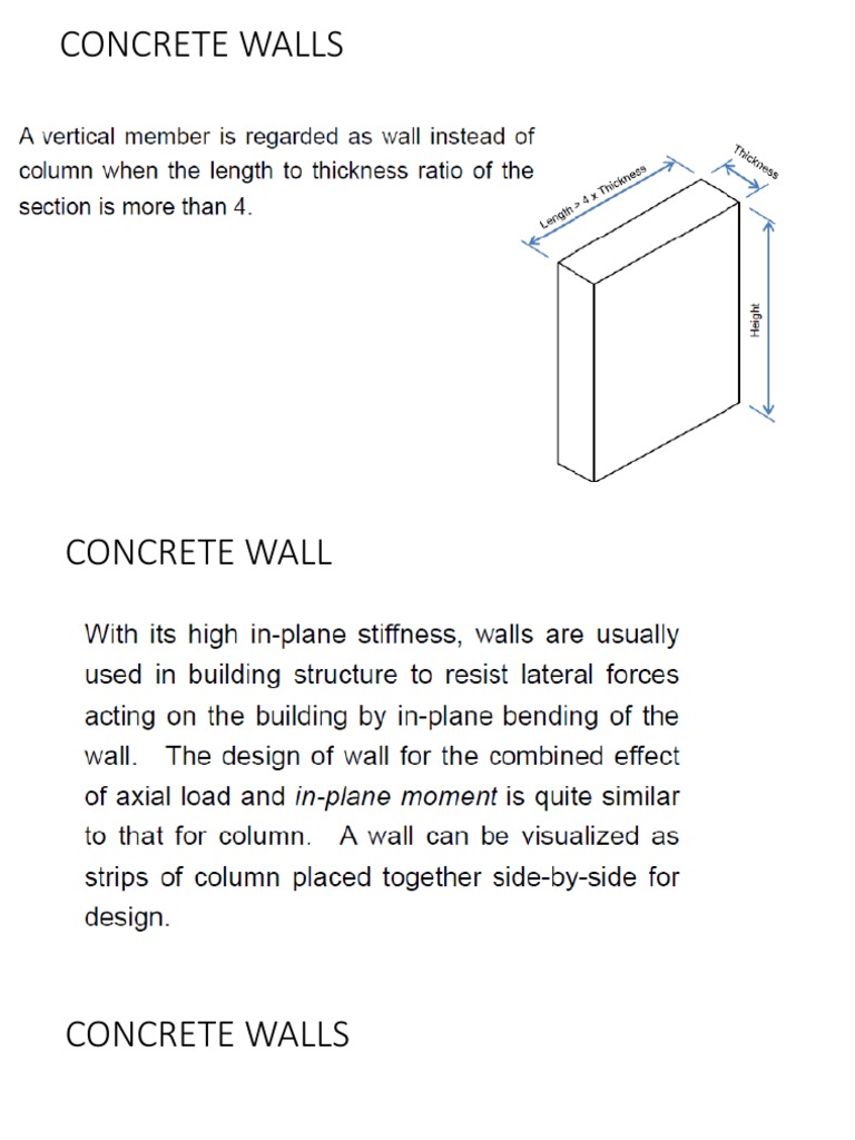 Design of Plain Concrete Wall | PDF