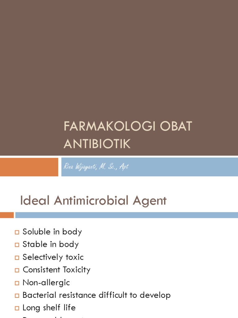 Farmakologi Obat Antibiotik Pdf Penicillin Antibiotics
