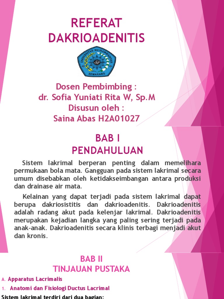 Dakrioadenitis: Gejala dan Pengobatan | PDF | Pengembangan Diri ...