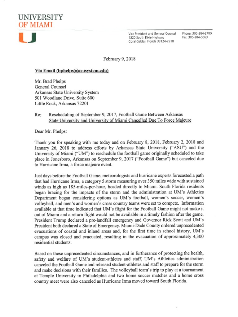 Miami Letter | PDF | Disasters | Atlantic Ocean