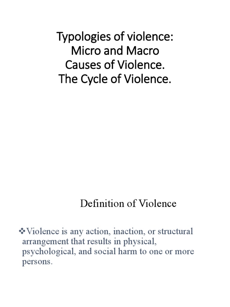Understanding Violence: Types and Causes | PDF | Victimisation | Violence
