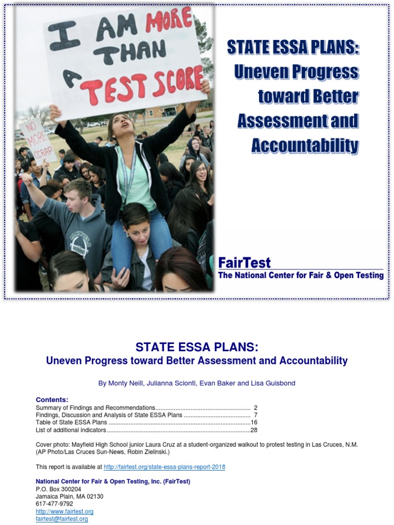 State ESSA Plans Report | PDF | No Child Left Behind Act | Standardized ...