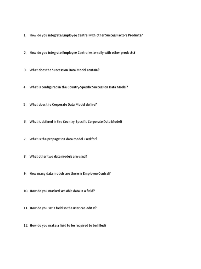 SAP THR 81 - Scenario Based Questions | PDF | Data Model | Application ...