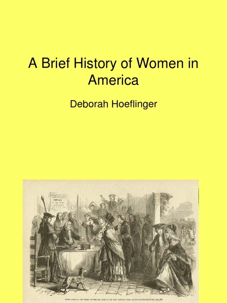 A Brief History of Women in America-Deborah Hoeflinger | PDF ...