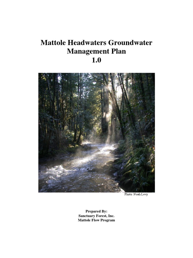 Sanctuary Forest Groundwater Management Plan | PDF | Groundwater ...