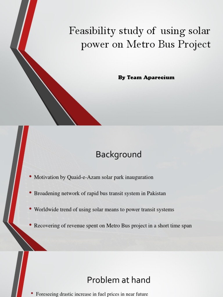 Feasibility Study Presentation | PDF | Solar Panel | Solar Power