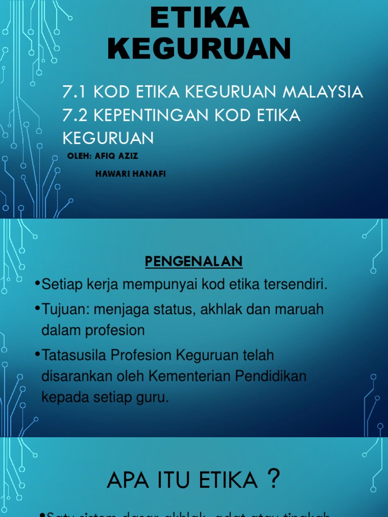 Kod Etika Keguruan | PDF