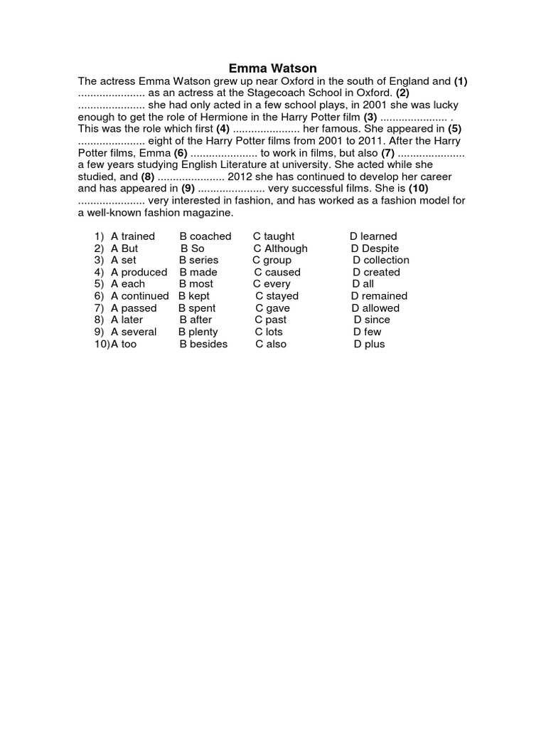 Reading Part 5 | PDF