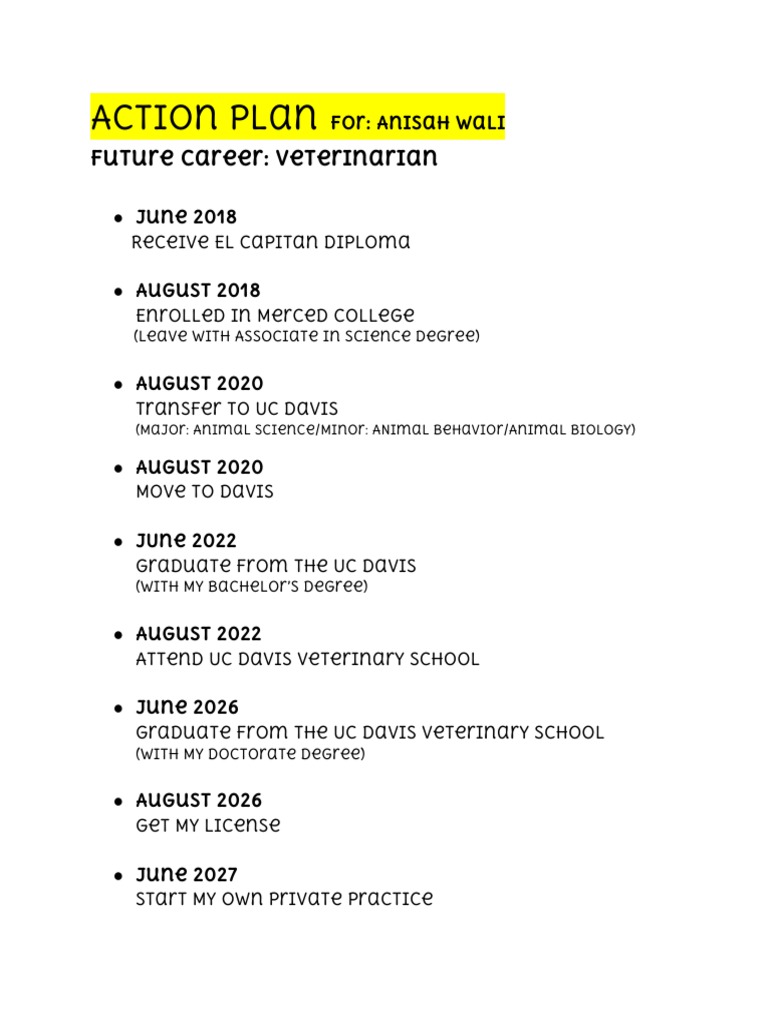 My Action Plan | PDF