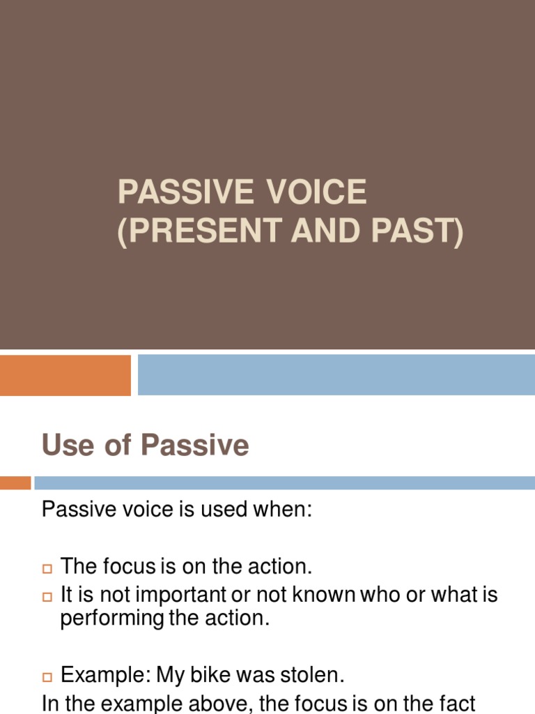 Passive Voice (Present and Past) Moodle Version | PDF