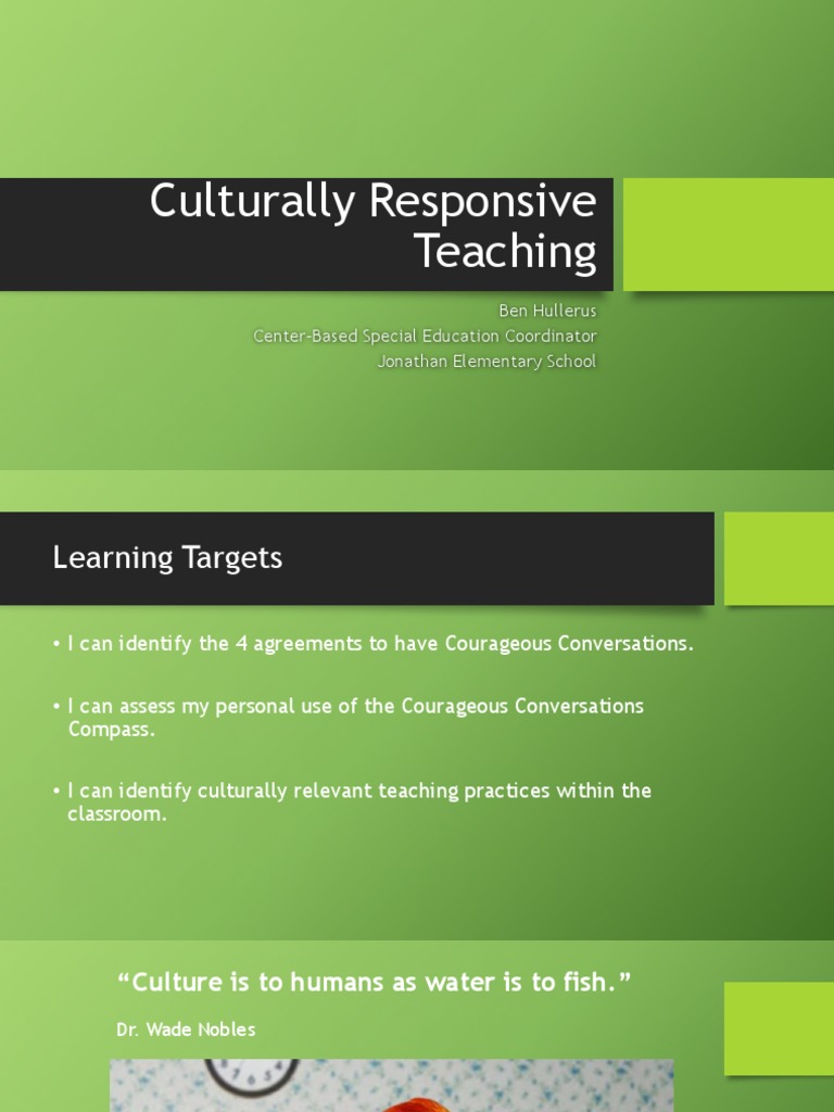 Culturally Responsive Teaching | PDF | Ethnic Groups | Learning