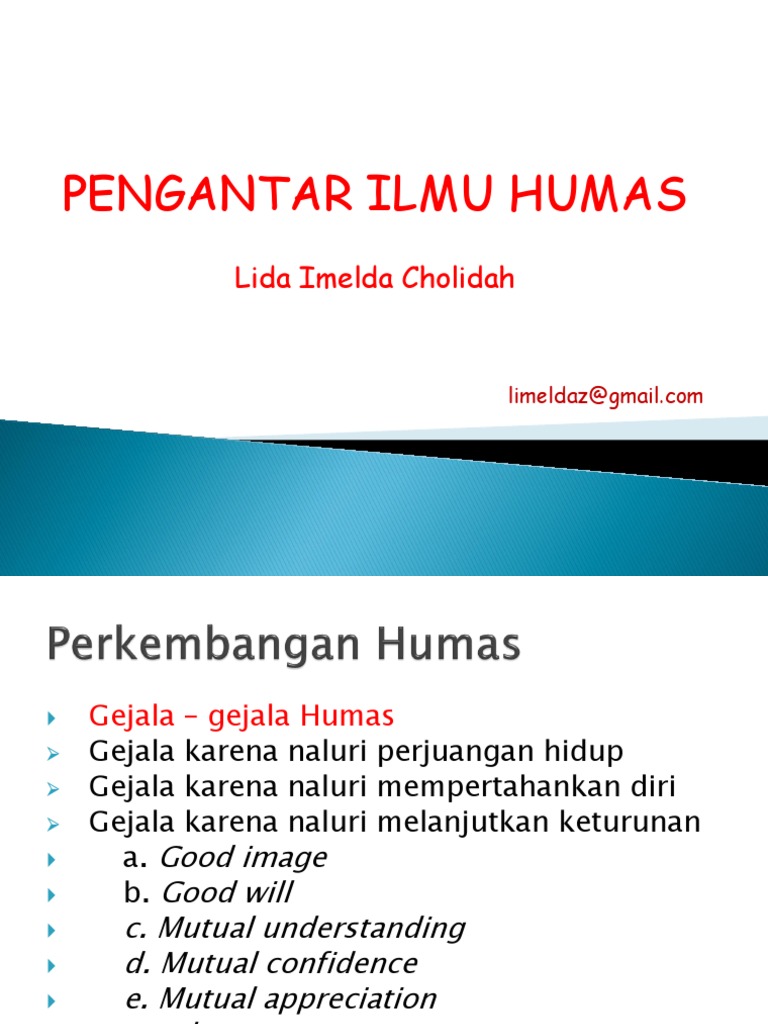 Materi Peng Humas Presentasi | PDF | Sains & Matematika