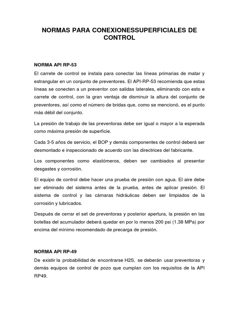 Normas API | PDF | Petróleo | Presión