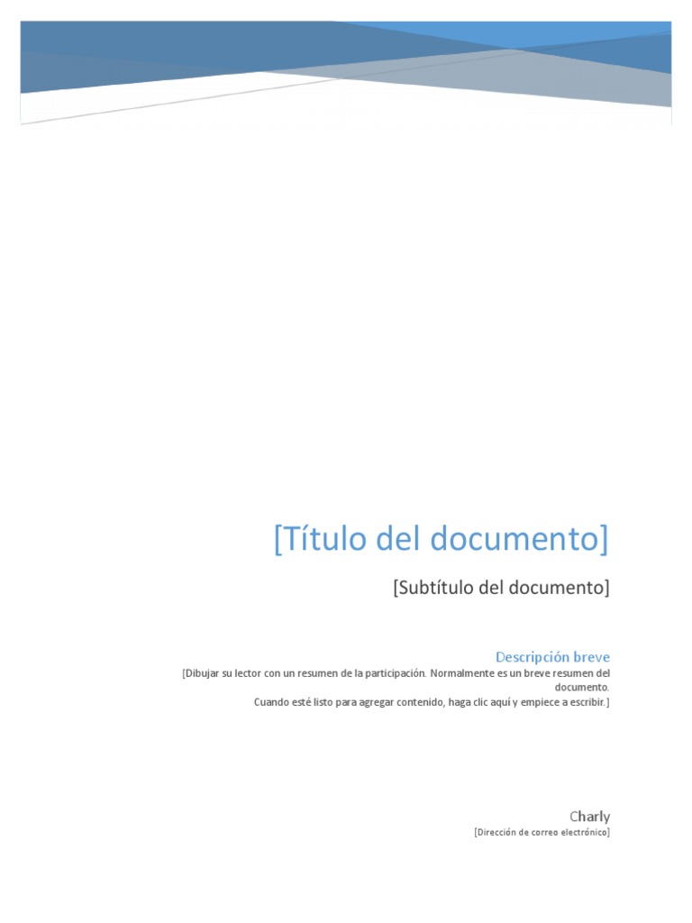 Portada de Documento Word | PDF