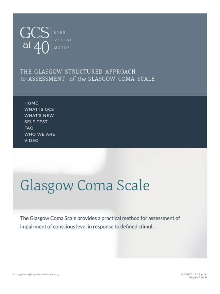 Glasgow Coma Scale | PDF | Coma | Neuroscience
