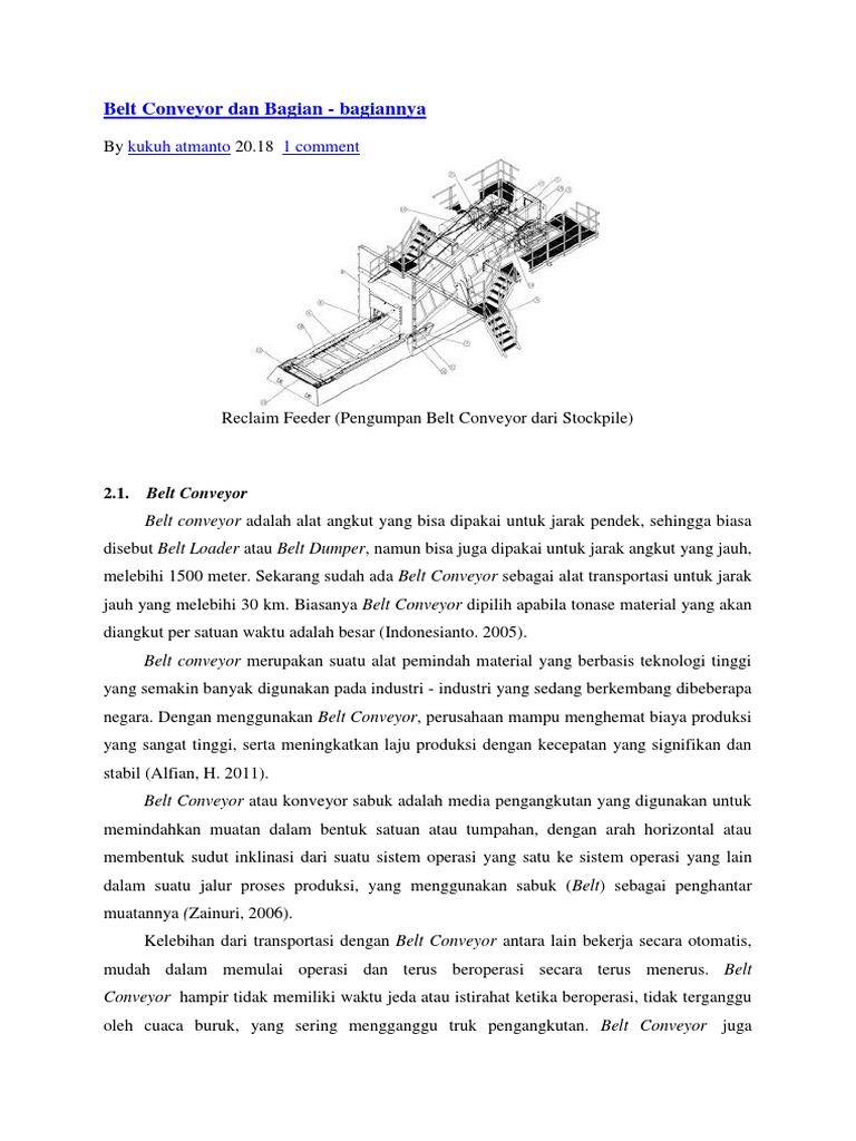 Belt Conveyor Dan Bagian | PDF