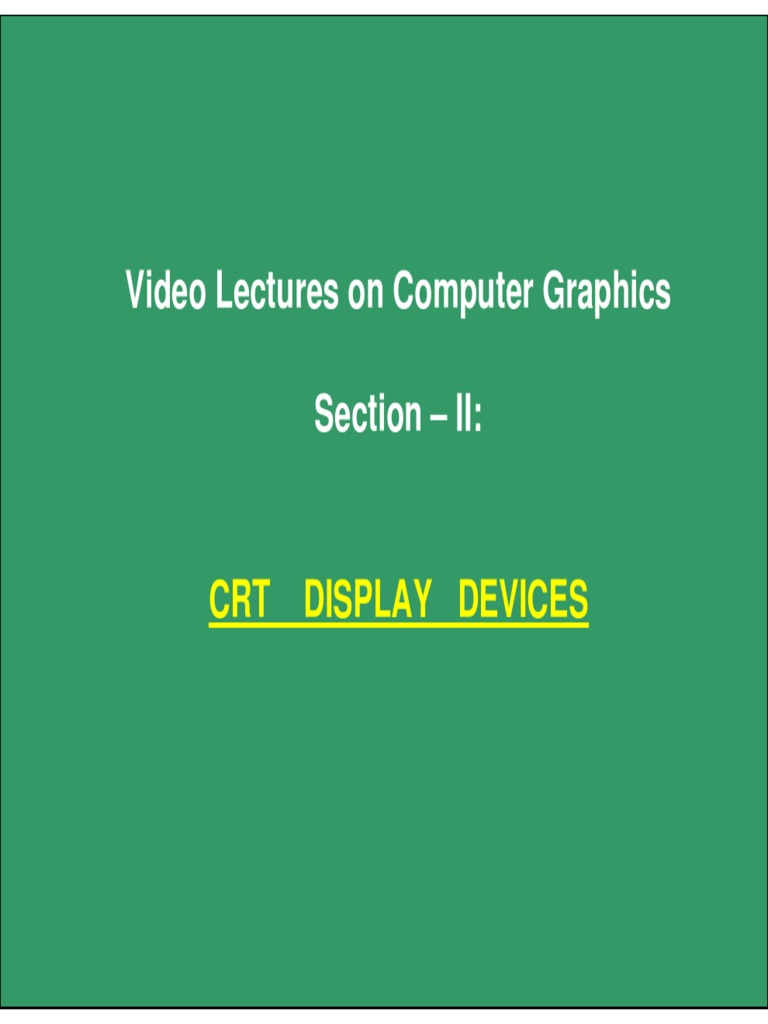 Display Devs | PDF | Liquid Crystal Display | Cathode Ray Tube