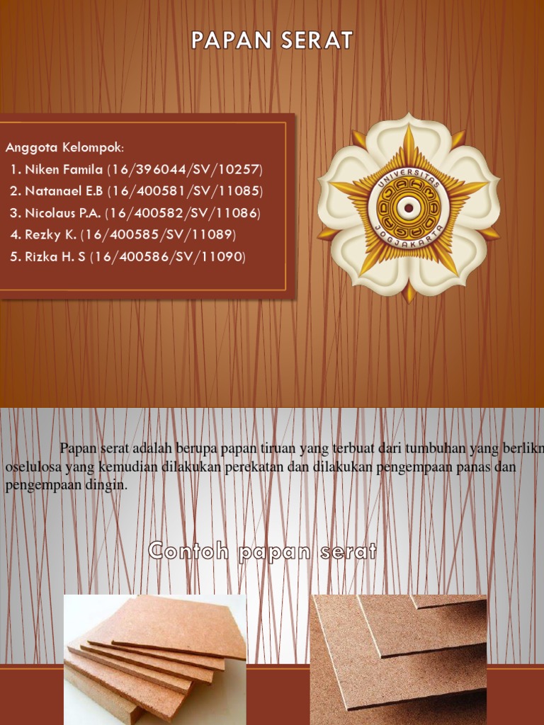 01 Papan Serat Kelompok 8 | PDF | Teknologi & Rekayasa