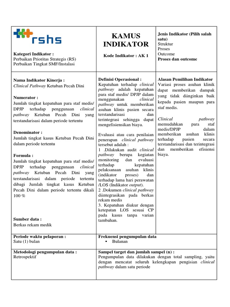 MENINGKATKAN KEPATUHAN STAF MEDIS DENGAN CLINICAL PATHWAY KETUBAN PECAH ...