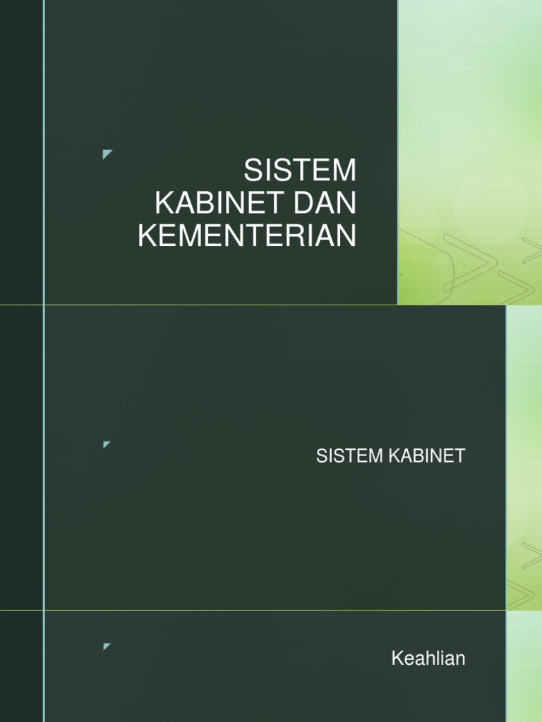 Sistem Kabinet Dan Kementerian | PDF