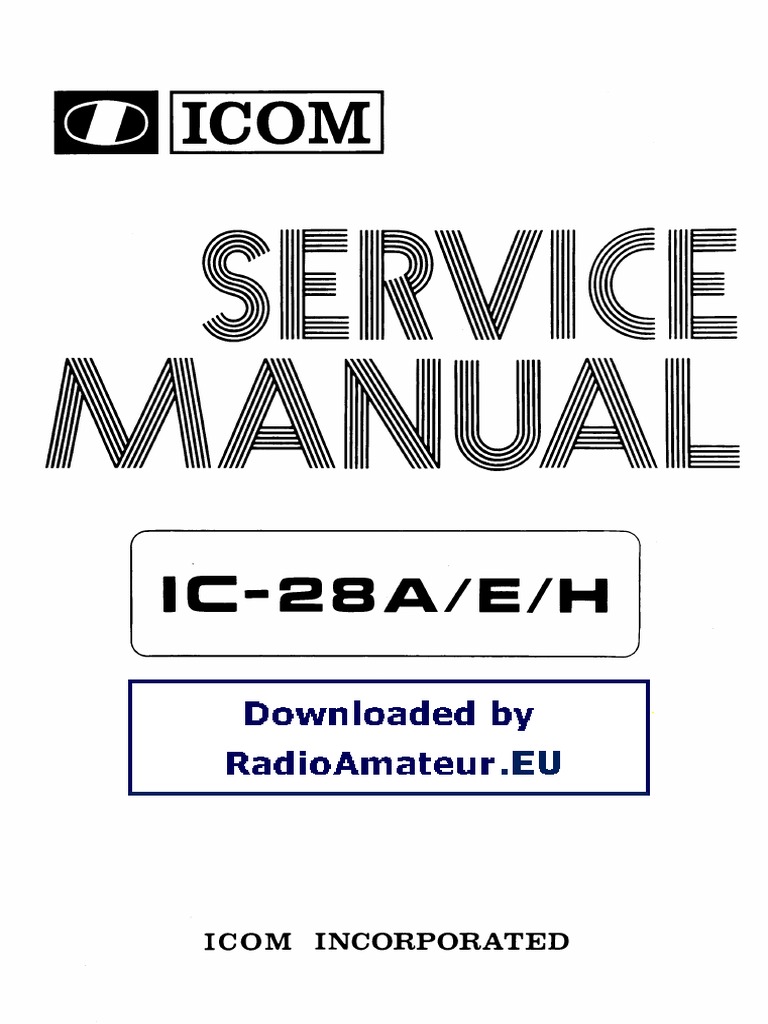 Icom Ic-28a Service Manual | PDF