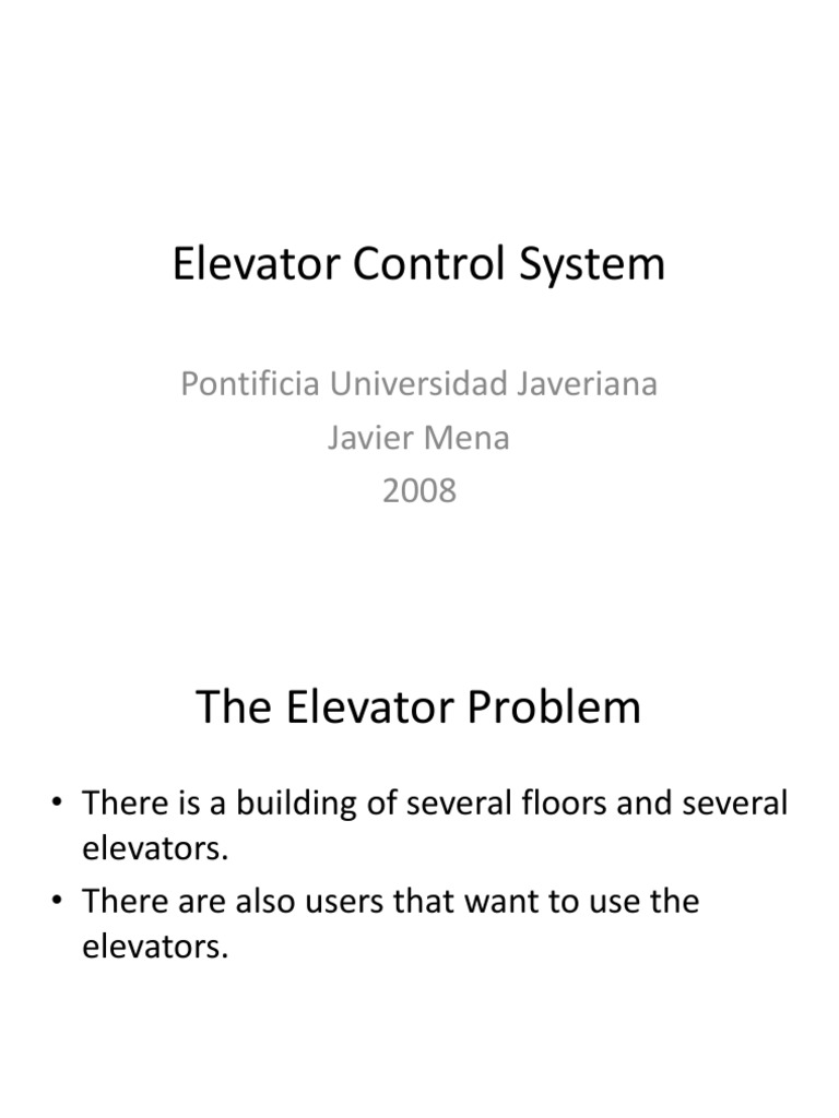 Elevator Control System | PDF | Elevator | Computing