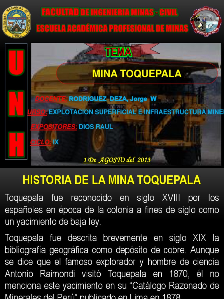 Mina Toquepala | PDF | Cobre | Roca (geología)