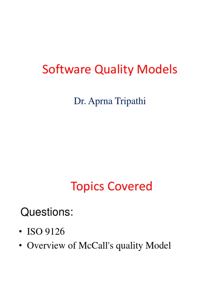 Software Quality Model | PDF | Reliability Engineering | Usability
