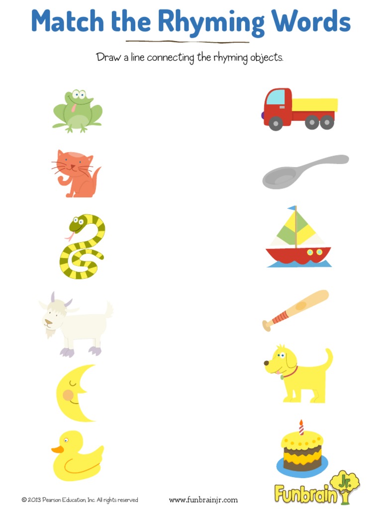 Match The Rhyming Words | PDF