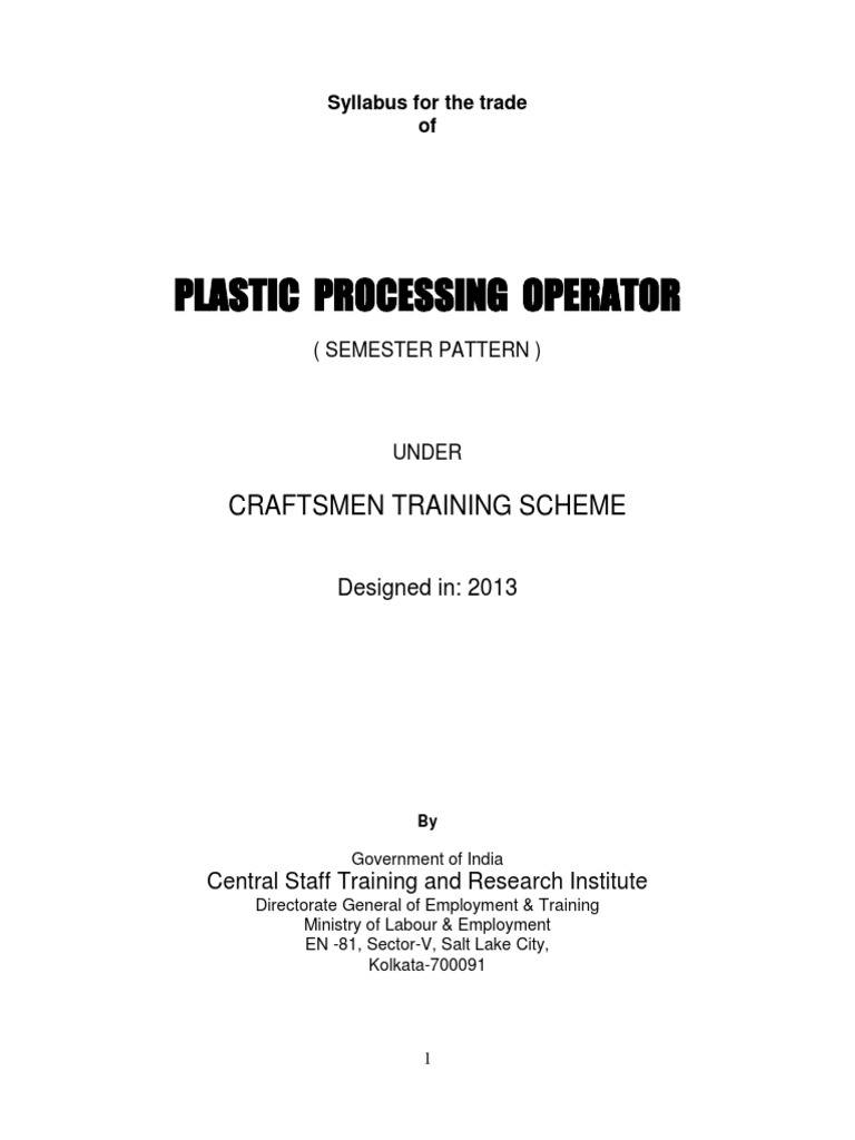 Plastic Processing Operator.150164717 | PDF | Extrusion | Machines