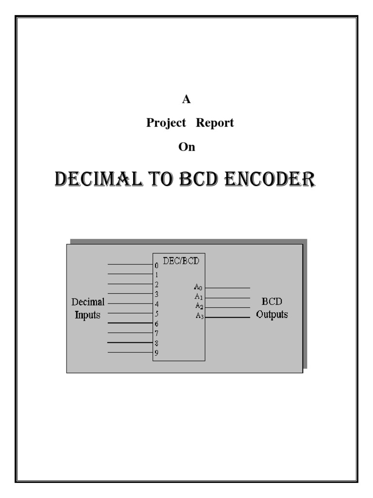 Decimal To BC-Encoder V2 | PDF | Binary Coded Decimal | Digital Electronics