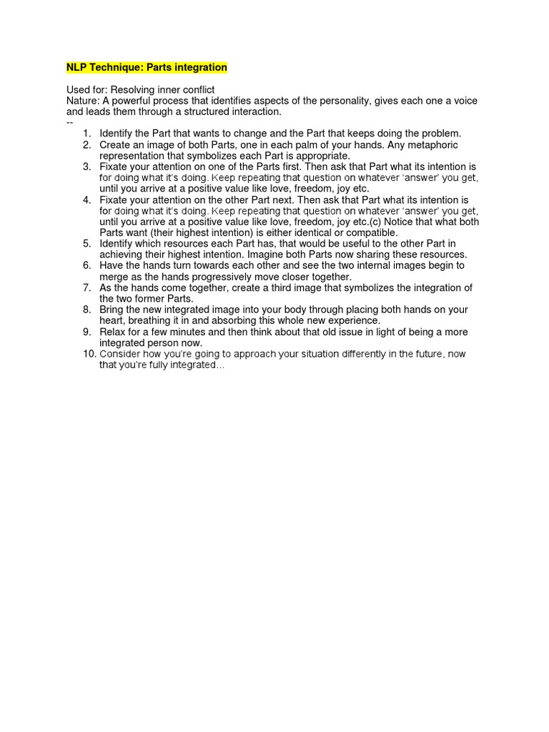 Inner Conflict Resolution Guide | PDF