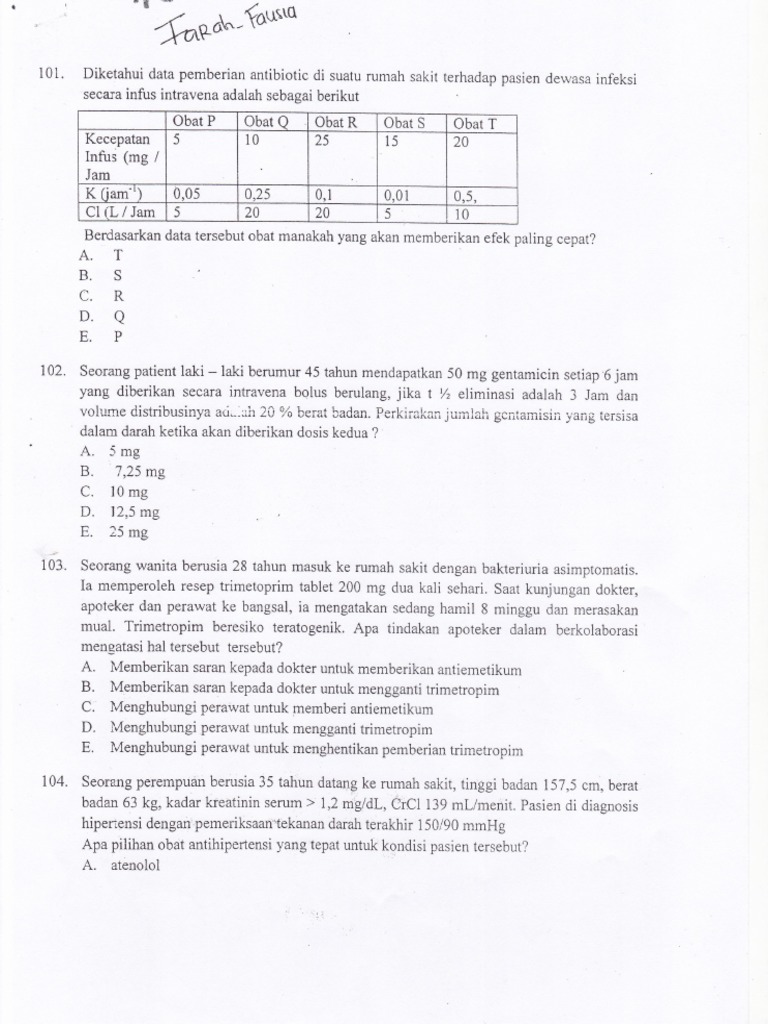 CTH Soal To UKAI | PDF