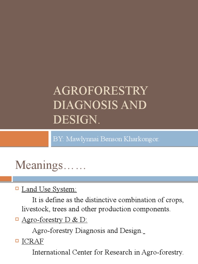 Agroforestry Diagnosis and Design | PDF | Natural Resource Management ...