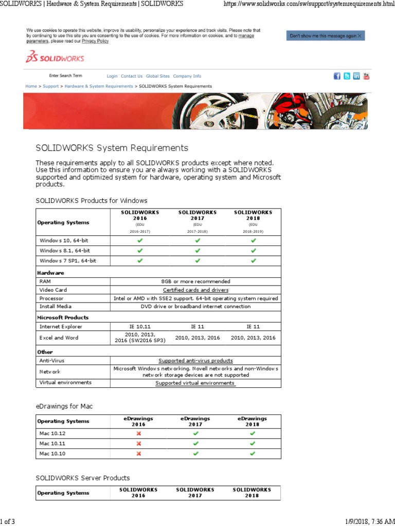 SOLIDWORKS - Hardware & System Requirements - SOLIDWORKS | PDF | 64 Bit ...