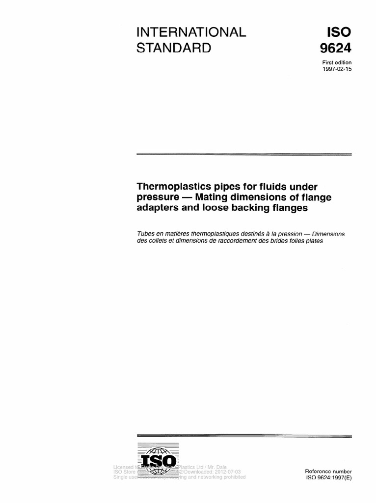 ISO_9624 | Pipe (Fluid Conveyance) | Screw