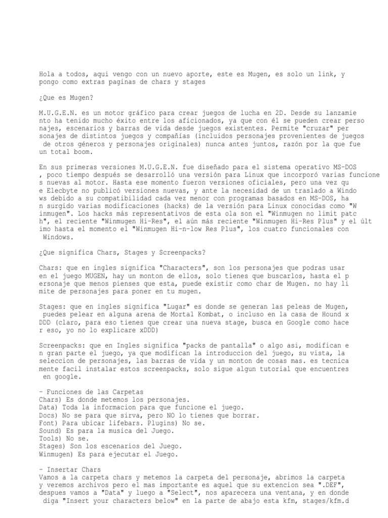 Config Mugen | PDF | Software | Áreas de informática