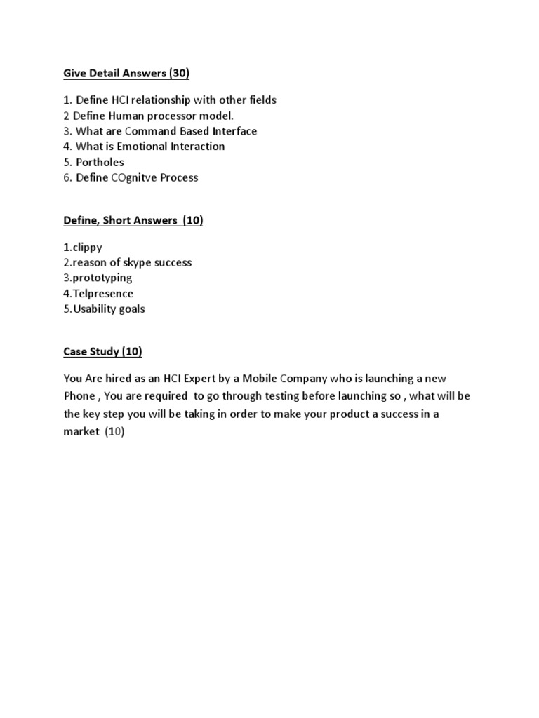 Give Detail Answers | PDF