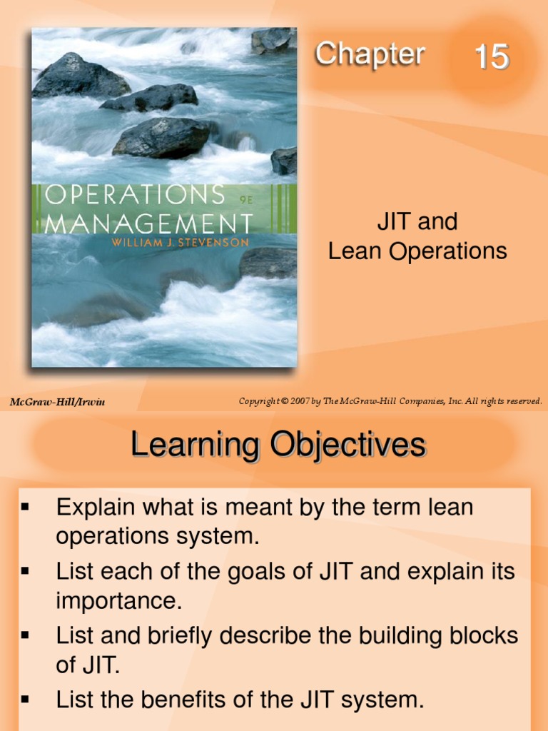 Jit and Lean Operations: Mcgraw-Hill/Irwin | PDF | Lean Manufacturing ...