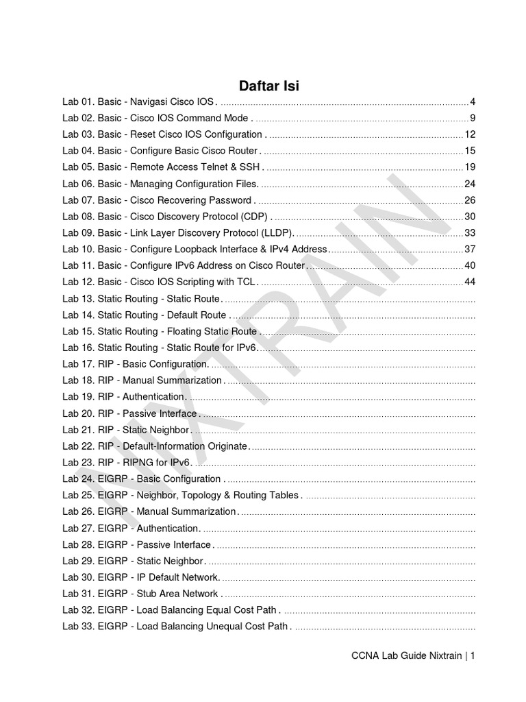 CCNAv3 Lab Guide Nixtrain-Agus Setiawan-PREVIEW | PDF