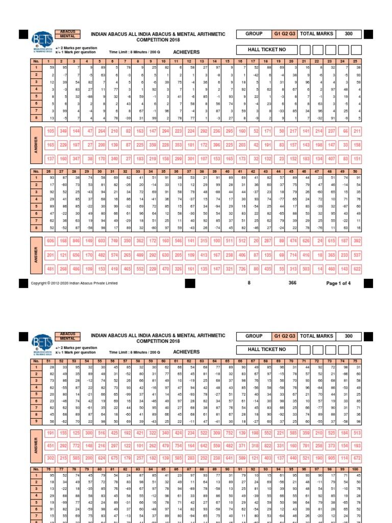 Ac QP 366 Indian Abacus | PDF | Teaching Mathematics