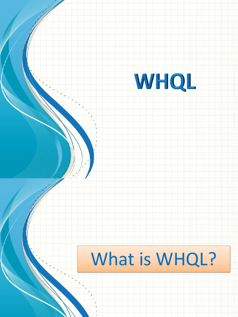WHQL Presentation | PDF | Device Driver | Microsoft Windows