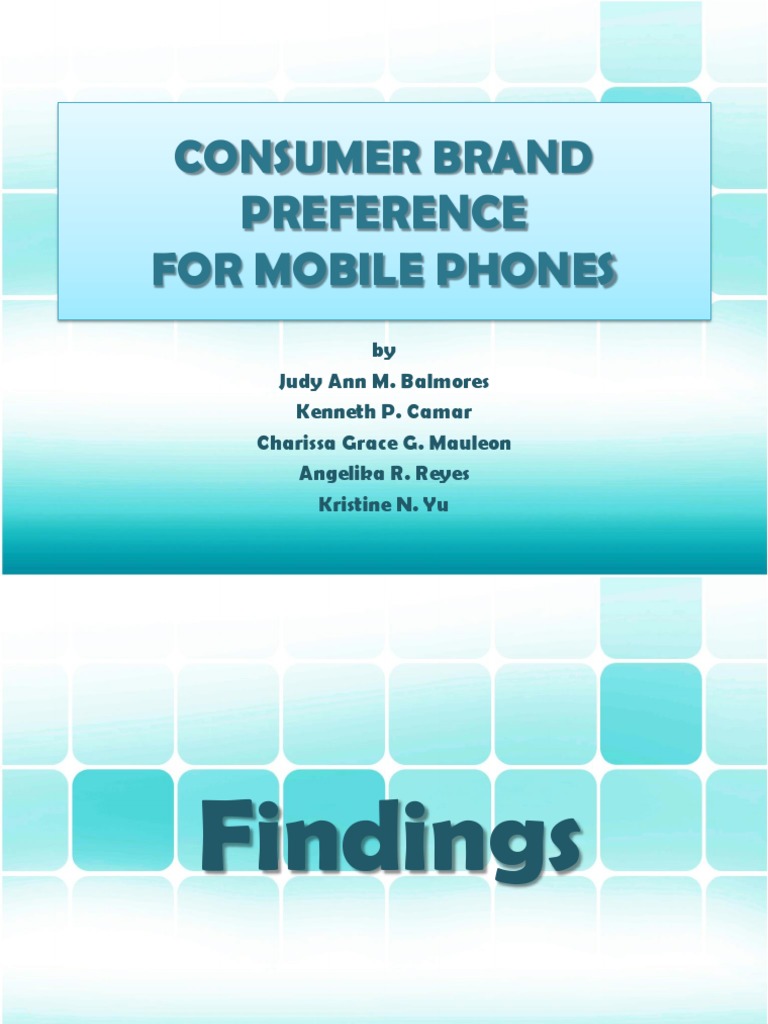 Consumer Brand Preference For Mobile Phones | PDF | Mobile Phones ...