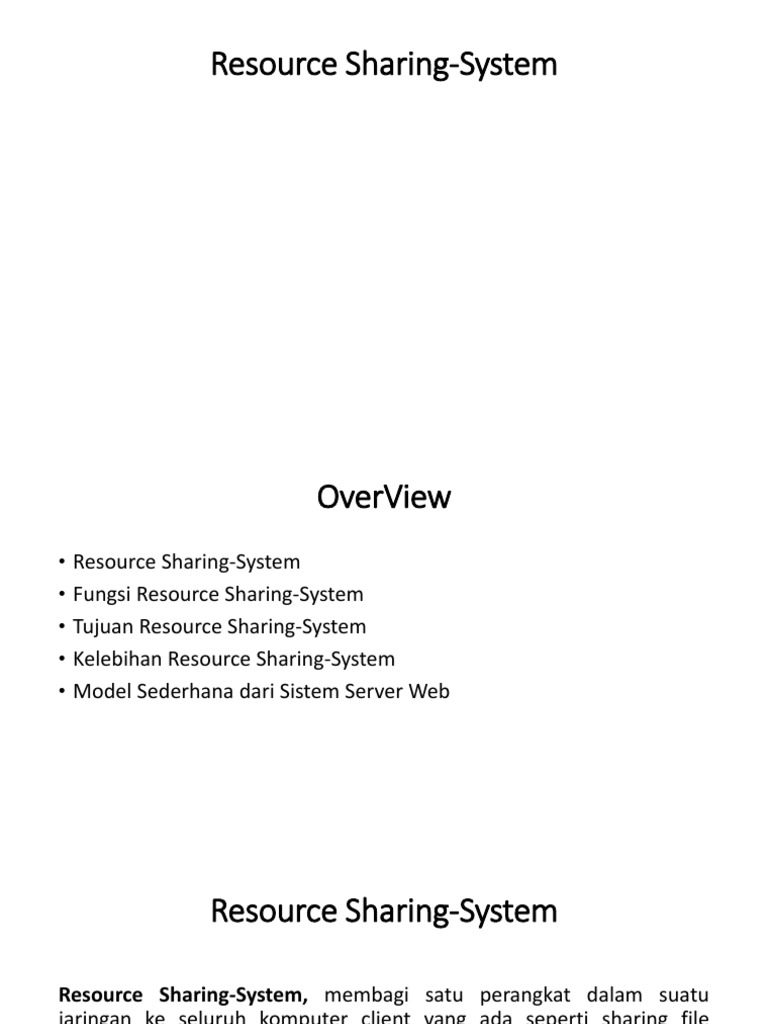 Resource Sharing System | PDF