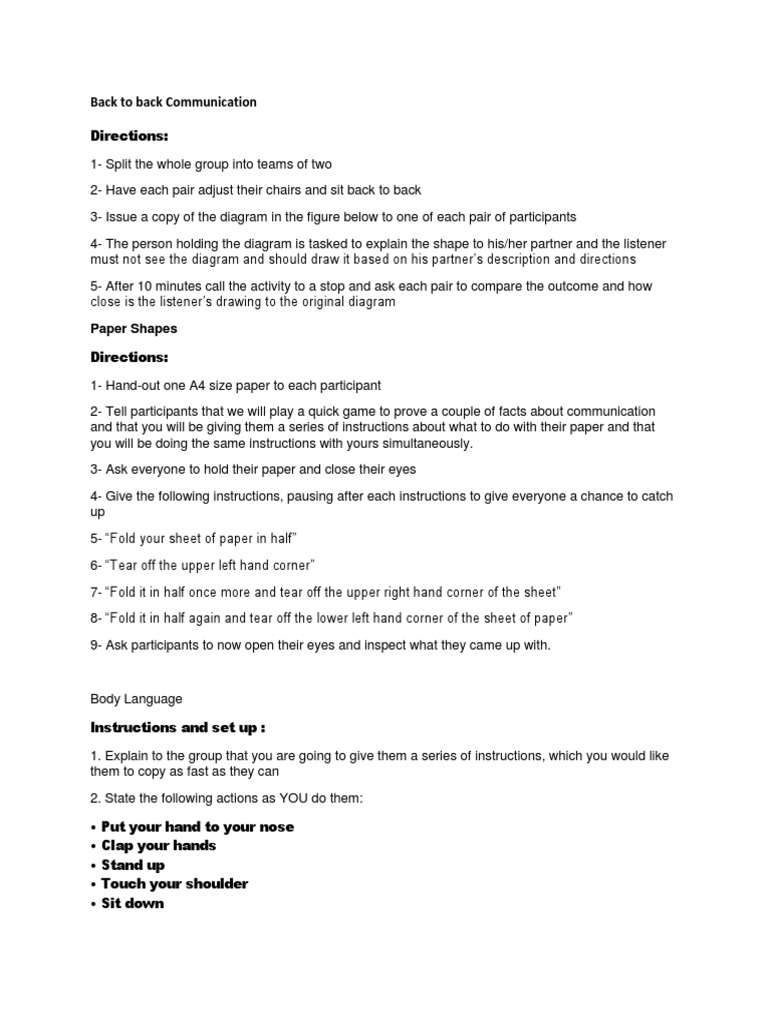 Back To Back Communication | PDF | Nonverbal Communication | Body Language