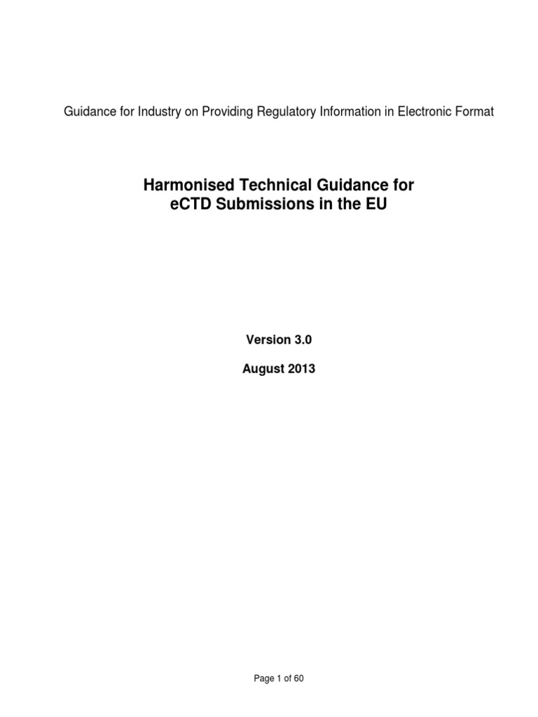 eCTD Guidance for EU Pharma Industry | PDF | Portable Document Format ...