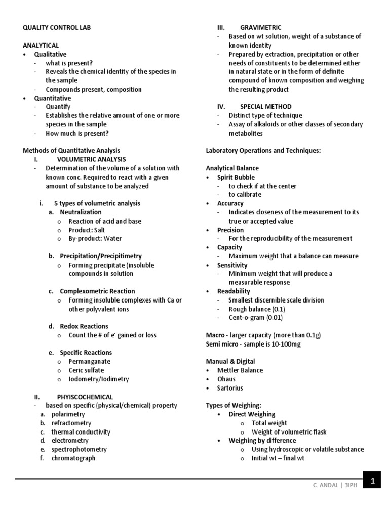 QC Lab | PDF | Titration | Chemistry